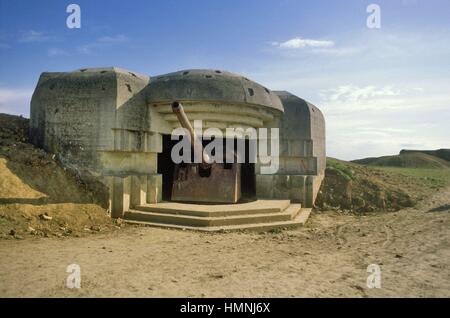 Remains of a German battery in Normandy WWII Stock Photo: 58898043 - Alamy