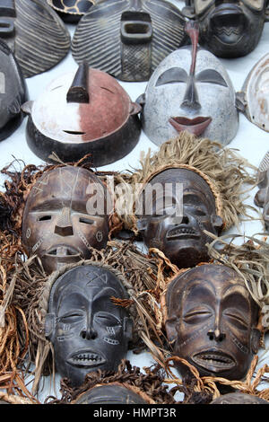 African masks for sale at Swakopmund in Namibia Stock Photo - Alamy