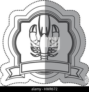 sea food round ribbon isolated label. sea food sign Stock Vector Image ...