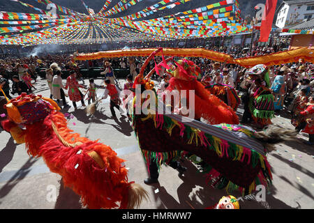 Baoxing, China's Sichuan Province. 5th Feb, 2017. People of Tibetan ...
