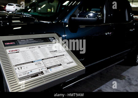 Monroney sticker (window sticker) on 2017 Ford Focus sedan - USA Stock ...