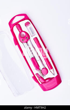 Pair of drawing compasses set Stock Photo - Alamy