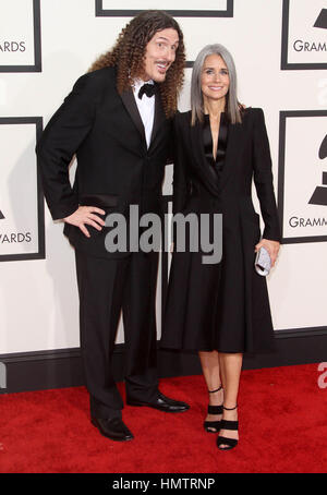 Weird Al' Yankovic, Suzanne Krajewski at the 57th Annual GRAMMY Awards ...