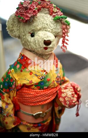 Teddy Bear In A Kimono In Ikoma City, Japan Stock Photo: 21186200 - Alamy