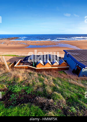The View beach restaurant Longsands Tynemouth Stock Photo - Alamy