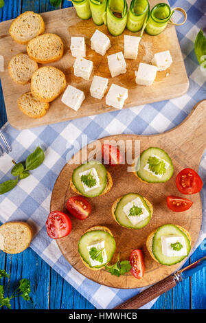 Top view of party mini snacks Stock Photo - Alamy