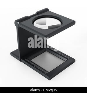 Printing loupe isolated on white background. 3D illustration Stock ...