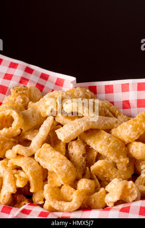 Tasty Snacks - Crispy Pork Cracklings; Dehydrated Pigskin Stock Photo ...