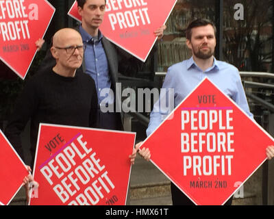 Gerry Carroll of People Before Profit Alliance celebrates after being ...