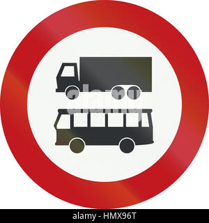 A Dutch prohibition sign - No buses Stock Photo - Alamy
