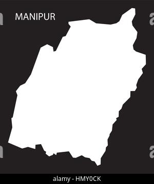 map of Manipur is a state of India with borders districts Stock Vector ...