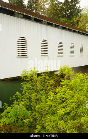 Dorena Oregon United States. Dorena covered bridge crossing the Row ...