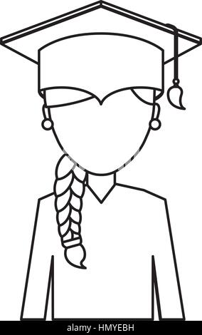 graduate woman avatar character vector illustration design Stock Vector ...