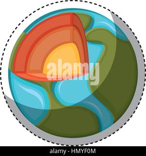 world planet earth internally icon vector illustration design Stock ...
