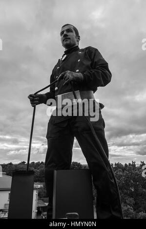 Jürmo (27) works on a roof in Tallinn, Estonia 20th September 2016 ...
