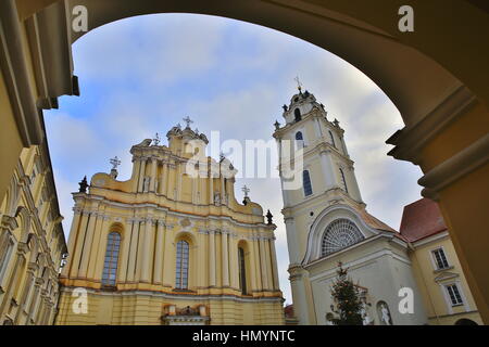 VILNIUS, LITHUANIA - DECEMBER 29, 2016: St Johns' Church and the Bell ...