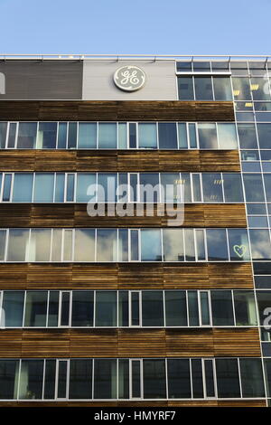 PRAGUE, CZECH REPUBLIC - FEBRUARY 5: General Electric company logo on ...