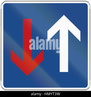 A German regulatory road sign: Priority road Stock Photo - Alamy