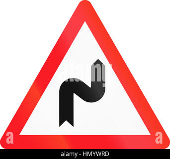 Double arrow warning sign Stock Photo - Alamy