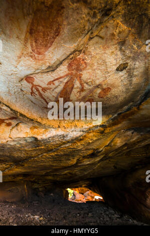 Ancient Aboriginal Gwion Gwion rock paintings also know as Bradshaw ...