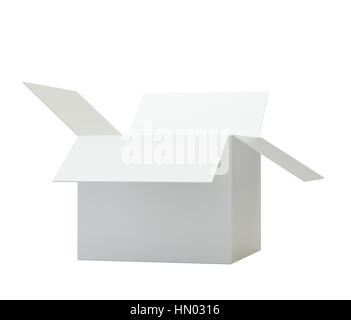 White open blank cardboard box Stock Photo - Alamy