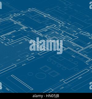 Blueprint. Vector engineering illustration. Gray Technical ...