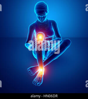3d Illustration of Women Leg joint pain Stock Photo - Alamy