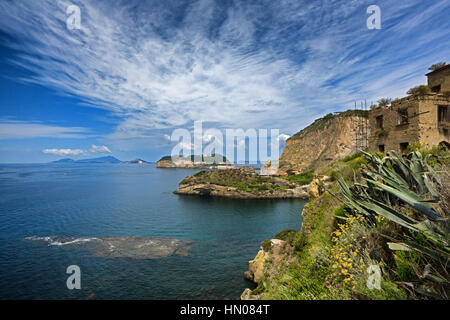 Naples (Italy) - Pausilypon archaelogical site. Ruins of Publius Vedius ...
