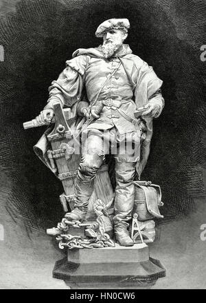 Juan Sebastian Elcano (1476-1526). Spanish explorer. First navigator ...
