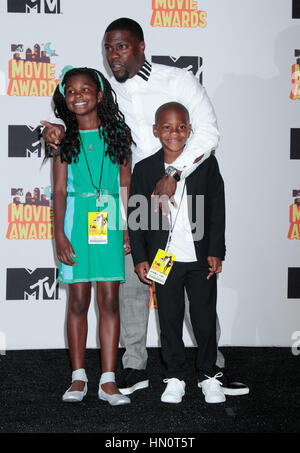 Kevin Hart with his children, daughter Heaven Hart and son Hendrix Hart ...