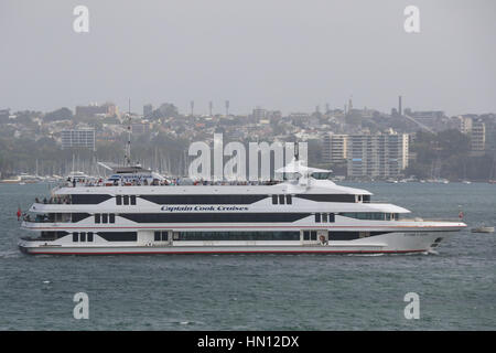 Captain Cook cruises boat on Sydney harbour,new south wales,Australia ...