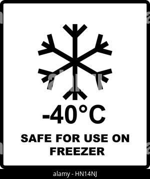 Keep frozen. Storage in Refrigerator and Freezer packaging symbol on a ...