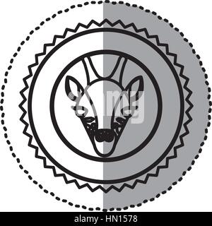 Giraffe sticker, vintage animal, wildlife illustration vector Stock ...