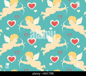 Cupid with hearts Stock Vector Image & Art - Alamy