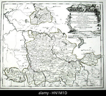 Map of Silesia in 1791 by Reilly 105 Stock Photo - Alamy