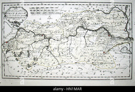 Map of Austria in 1791 by Reilly 119 Stock Photo - Alamy