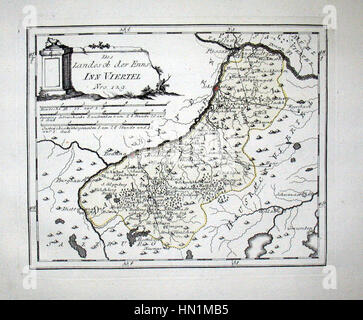 Map of Austria in 1791-1792 by Reilly 129 Stock Photo - Alamy