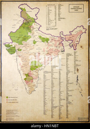 Map of Indian Handlooms, 1985 Stock Photo - Alamy