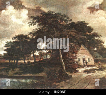 Meindert Hobbema - Landscape with a Hut Stock Photo - Alamy