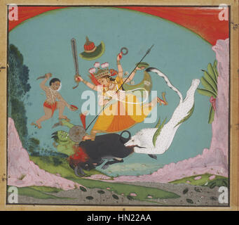 The Goddess Durga Slaying the Buffalo Demon (Mahisasura Mardini) 10th ...