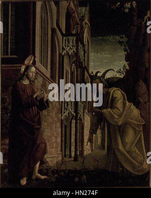 St Wolfgang Altarpiece: Temptation of Christ 1479-81 by Michael Pacher ...