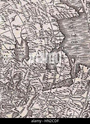 Detail: Nova et Integra Universi Orbis Descriptio, Map of 1531 denoting ...