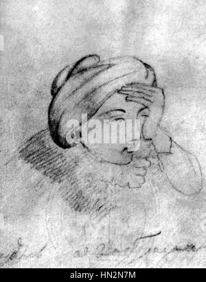 Alexander Pushkin (1799-1837) on his death bed 19th century Russia ...