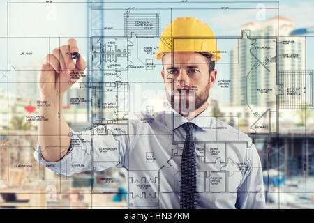Project of construction of interiors of build Stock Photo - Alamy