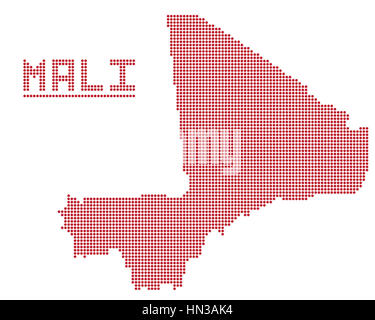 Mali map on white background with clipping path 3d illustration Stock ...