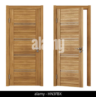 open isolated interior door closed 3d illustration rendering Stock ...