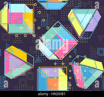 Geometric abstract seamless pattern. Simple motif background. Colorful ...