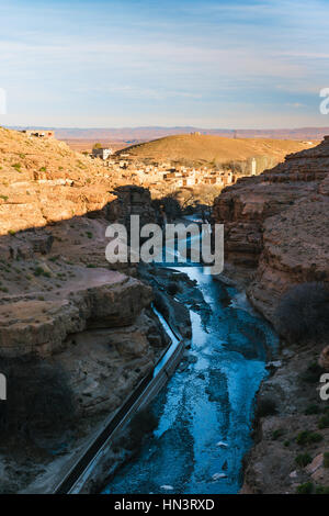 Nice overlook over the Gorges des Berrem near Midelt in Morroco. In the ...