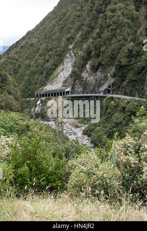Otira Gorge, Canterbury District, South Island, New Zealand Stock Photo ...