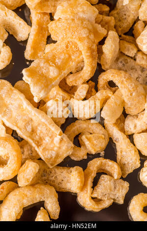 Tasty Snacks - Crispy Pork Cracklings; Dehydrated Pigskin Stock Photo ...